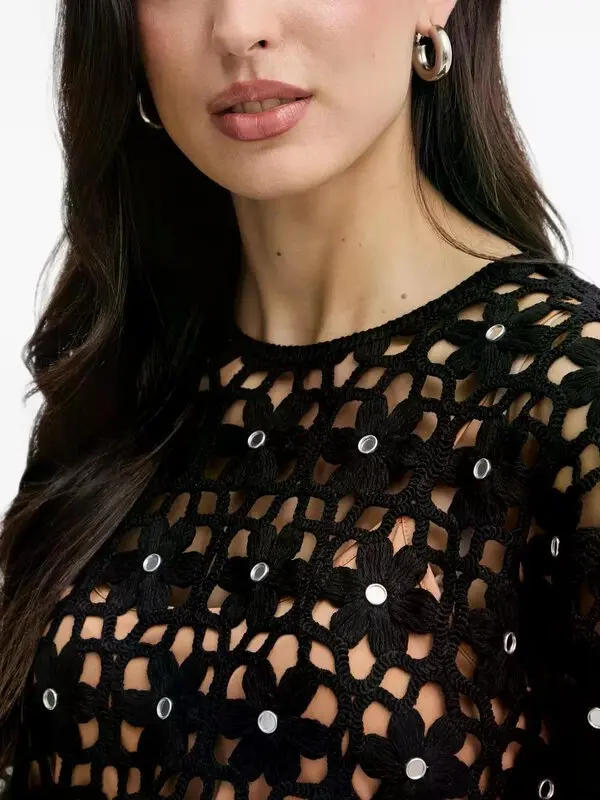 Michael Kors Openwork Long Sleeve Sweater