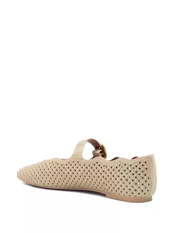 Kurt Geiger Wavy Mayfair Ballet Flats With Crystal Embellishment
