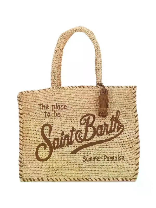 MC2 SAINT BARTH Raffia Tote Bag
