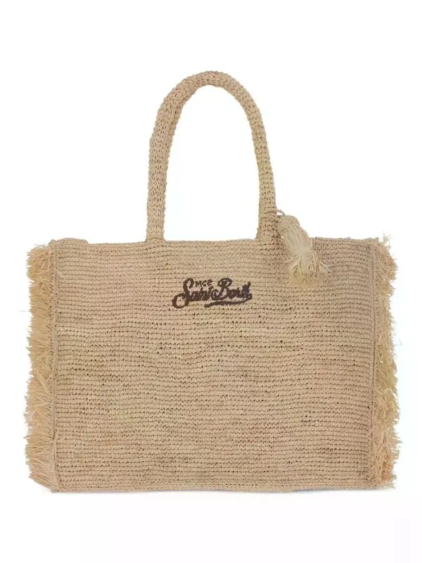 MC2 SAINT BARTH Tassel-detail Raffia Shoulder Bag