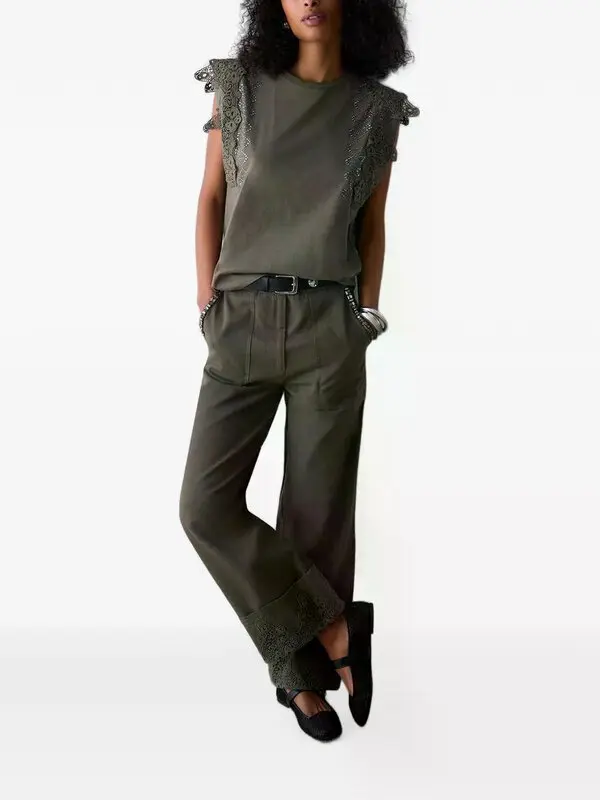 Liu Jo Embellished Pocket Cuffed Trousers