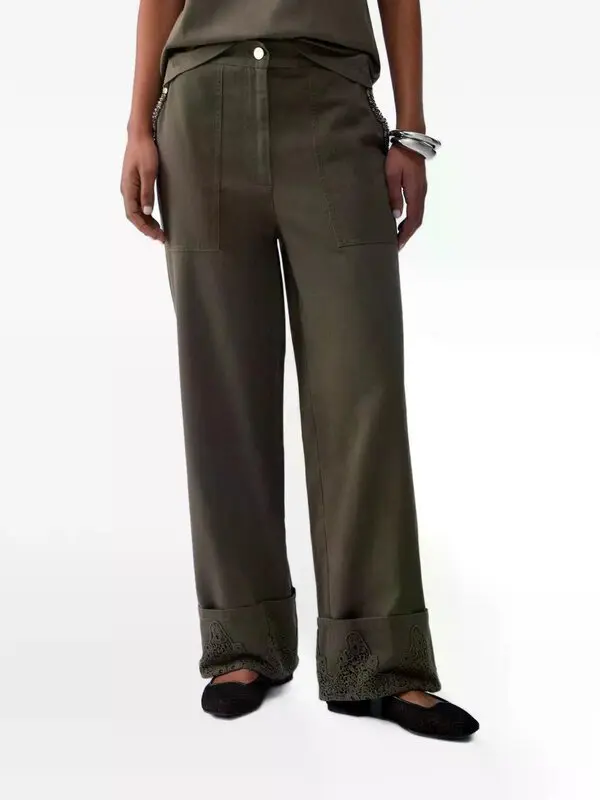 Liu Jo Embellished Pocket Cuffed Trousers