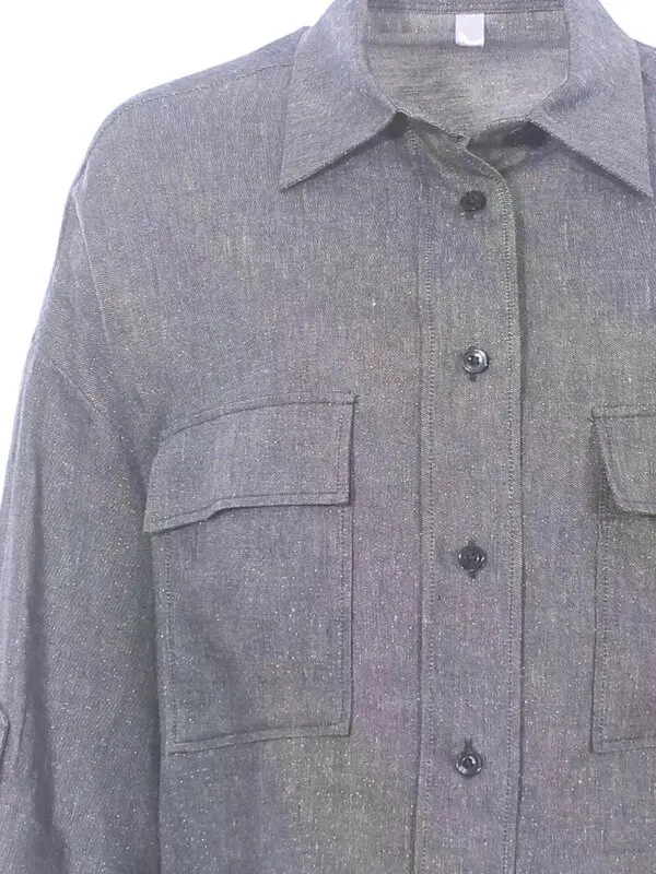 Eleventy Buttoned Shirt With Chest Pockets
