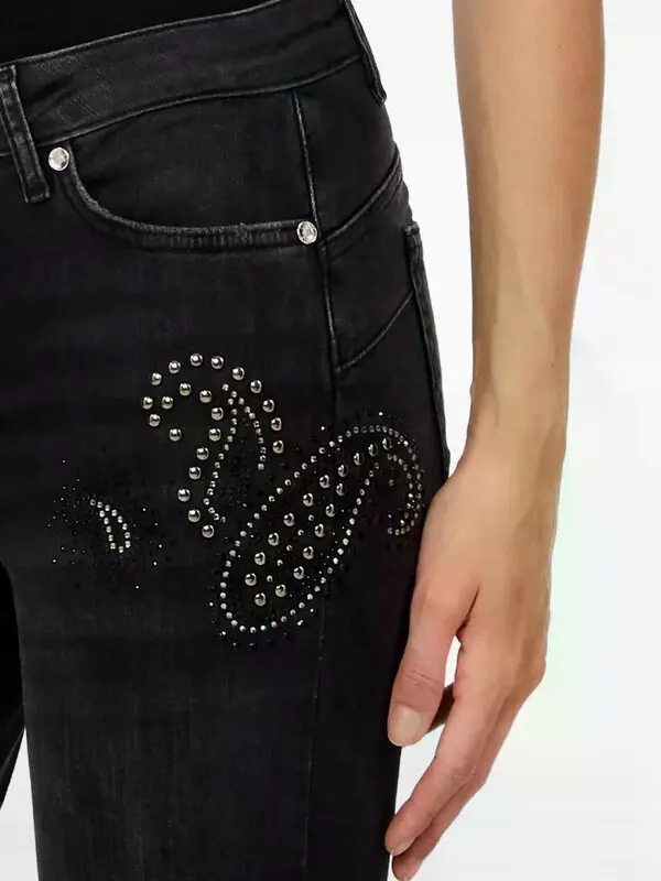 Liu Jo Embellished Turn-up Hem Trousers