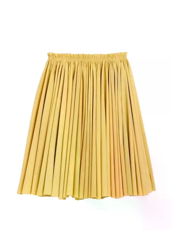 AMI Paris Cotton Corolla Midi Skirt - Neutrals
