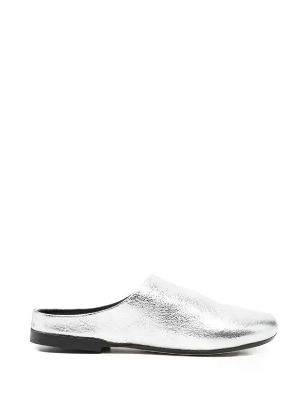 JVAM Yale Flat Mules -tone Leather - Silver