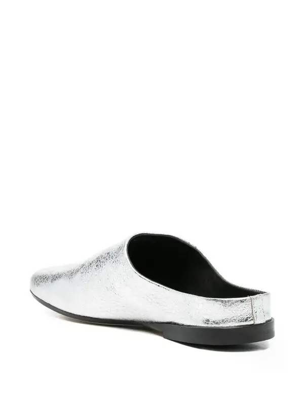 JVAM Yale Flat Mules -tone Leather - Silver