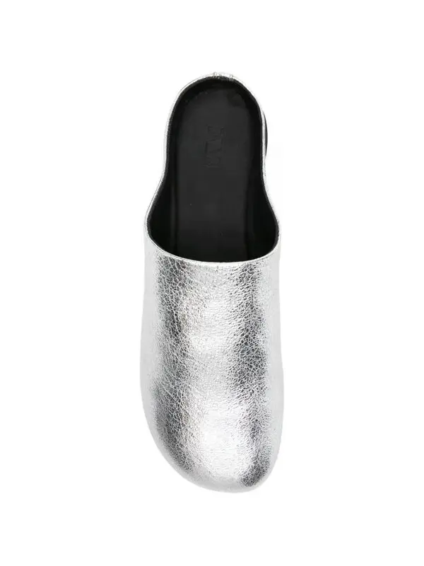 JVAM Yale Flat Mules -tone Leather - Silver