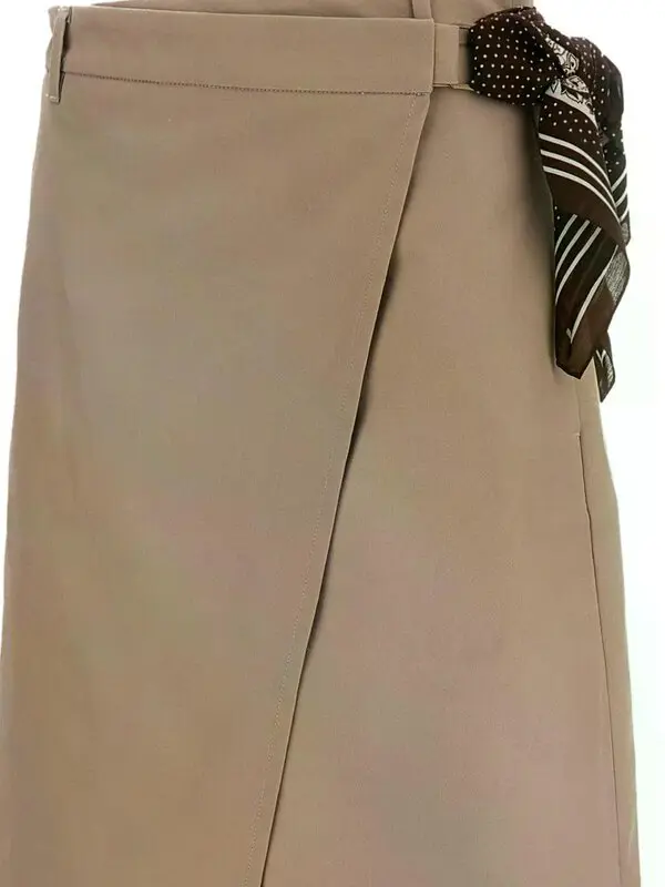 True Royal Tie-detail Midi Skirt