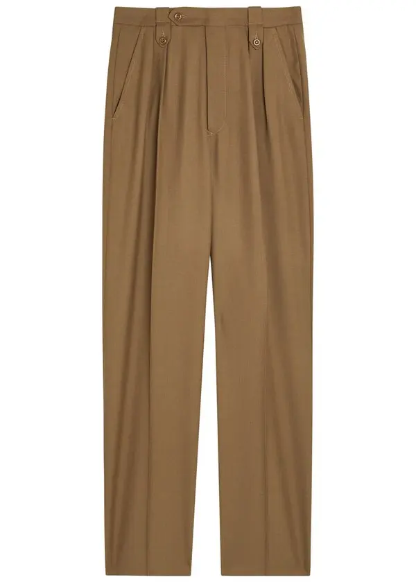 MAISON MARGIELA Tailored Wool Trousers - Brown