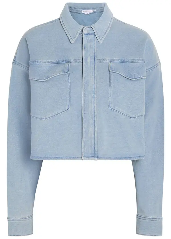 Good American Cropped Denim Jacket