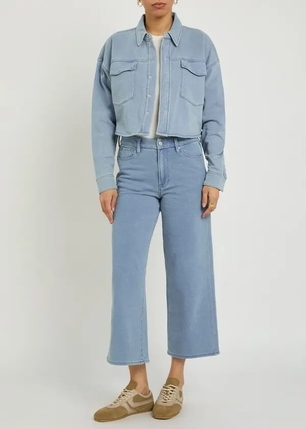 Good American Cropped Denim Jacket