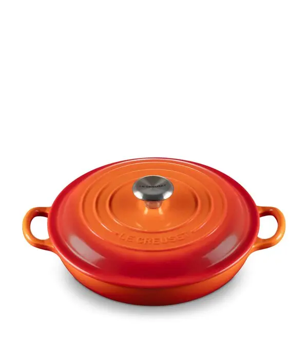 LE CREUSET Cast Iron Shallow Casserole Dish - Orange