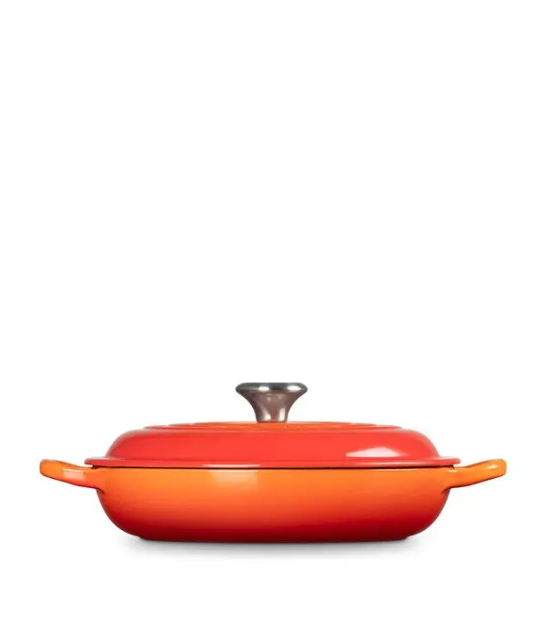 LE CREUSET Cast Iron Shallow Casserole Dish - Orange