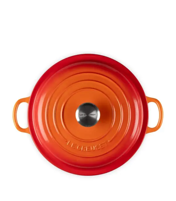 LE CREUSET Cast Iron Shallow Casserole Dish - Orange