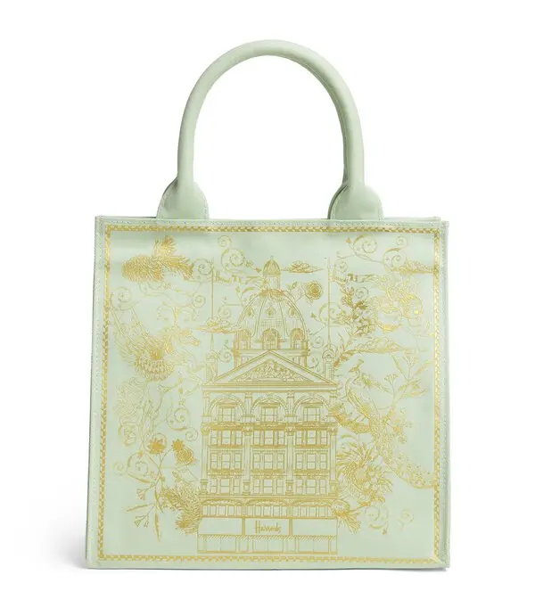 Harrods Building Shopper Bag - Green