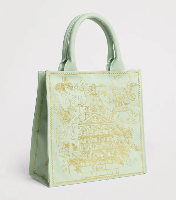 Harrods Building Shopper Bag - Green