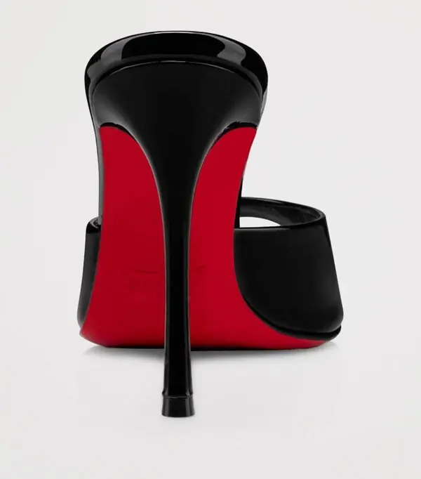 CHRISTIAN LOUBOUTIN Me Dolly Patent Leather Mules 100 - Black