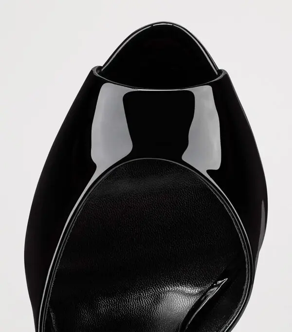 CHRISTIAN LOUBOUTIN Me Dolly Patent Leather Mules 100 - Black