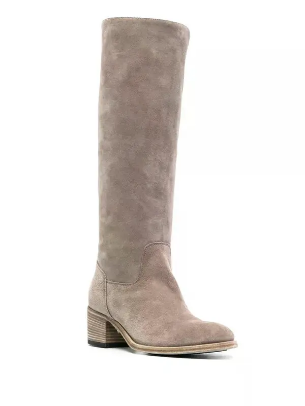 Officine Creative Knee-high Suede Boots - Grey