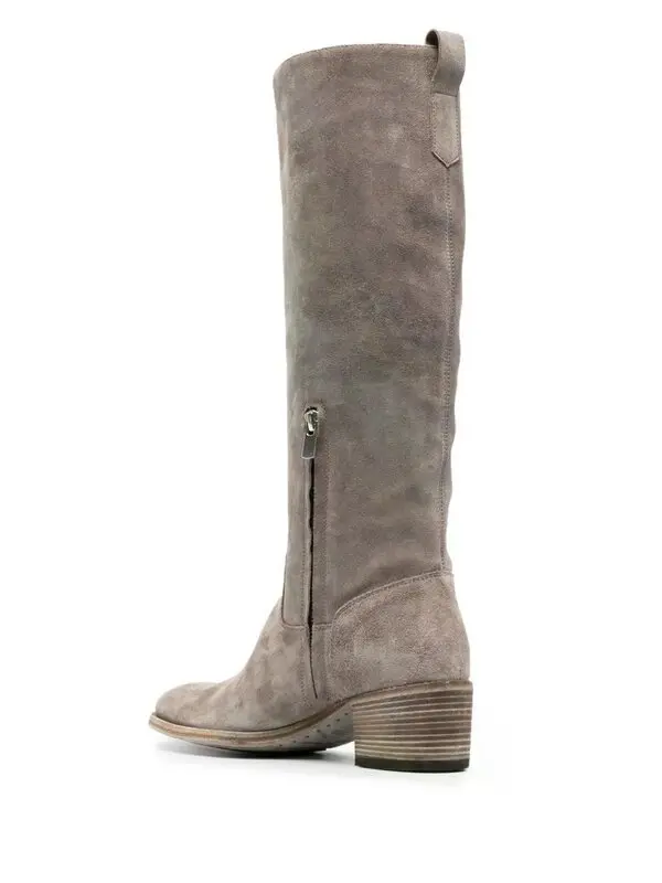 Officine Creative Knee-high Suede Boots - Grey