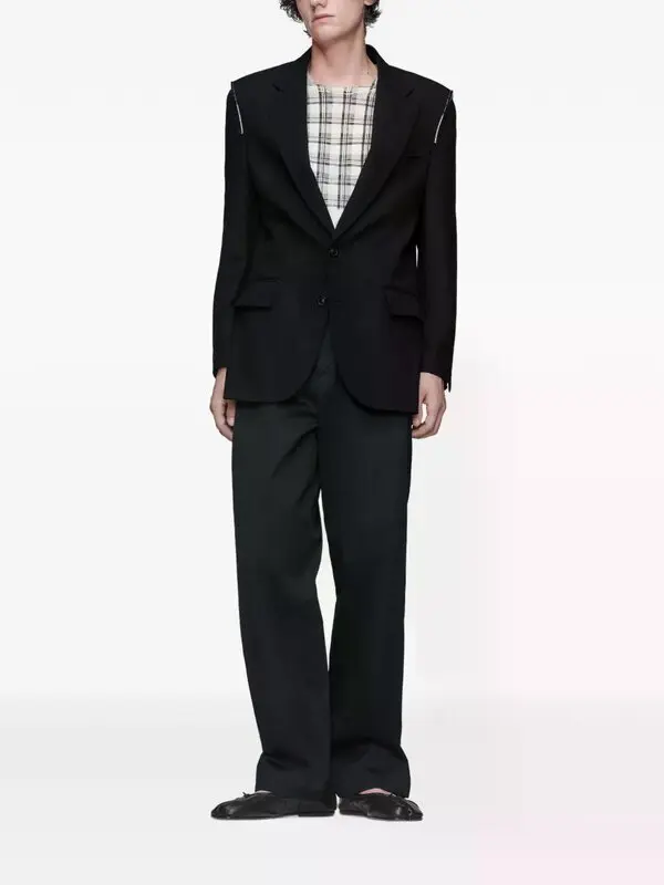 MAISON MARGIELA Plaid Belt Trousers - Black