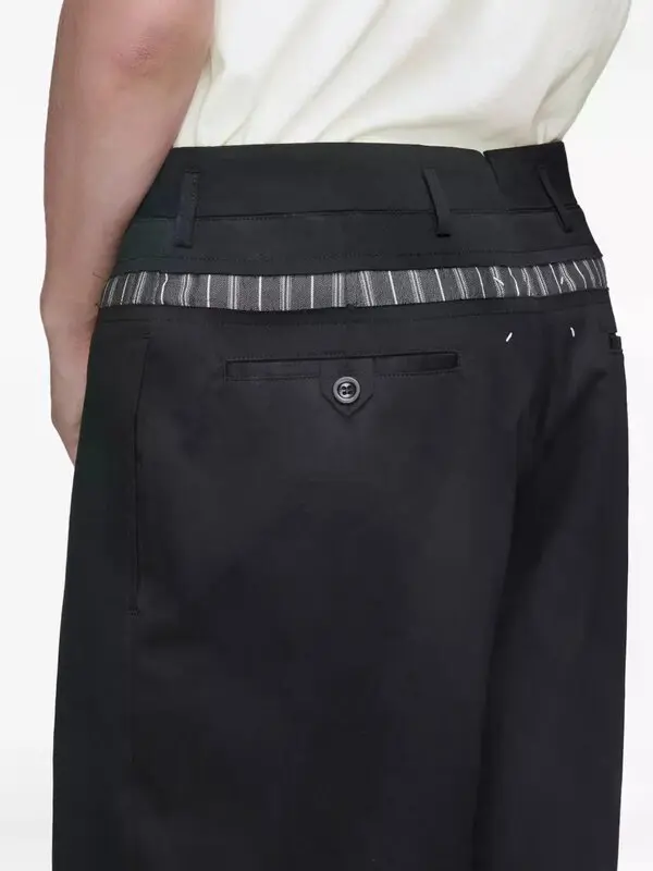 MAISON MARGIELA Plaid Belt Trousers - Black