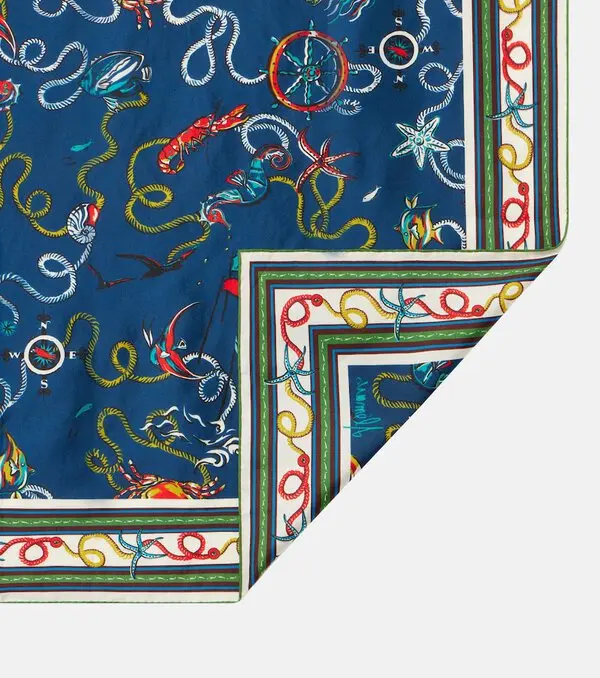 ALEMAIS Printed Silk Twill Scarf - Multicoloured