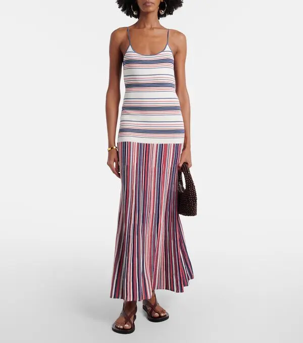 Faithfull The Brand Citara Striped Cotton-blend Maxi Dress - Multicoloured