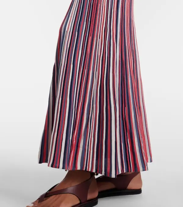 Faithfull The Brand Citara Striped Cotton-blend Maxi Dress - Multicoloured