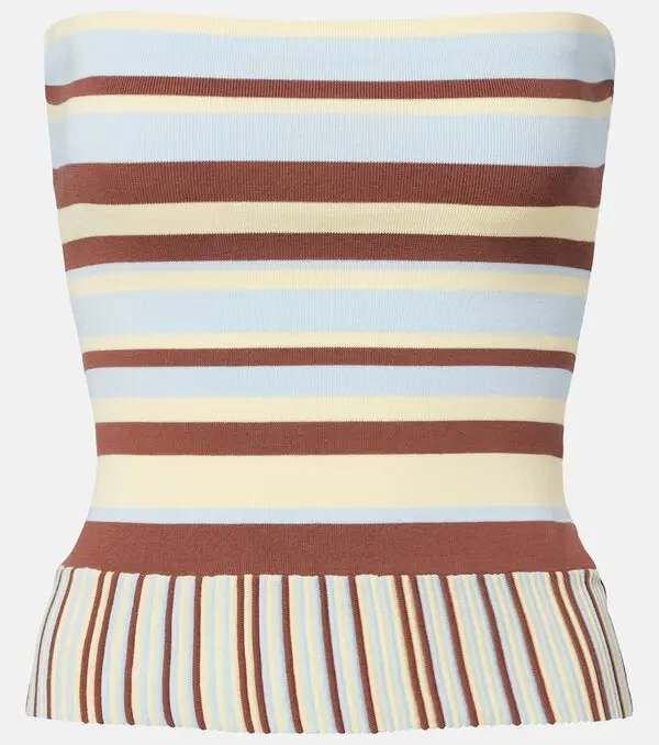 Faithfull The Brand Citara Striped Cotton-blend Tube Top - Multicoloured