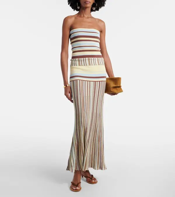 Faithfull The Brand Citara Striped Cotton-blend Tube Top - Multicoloured