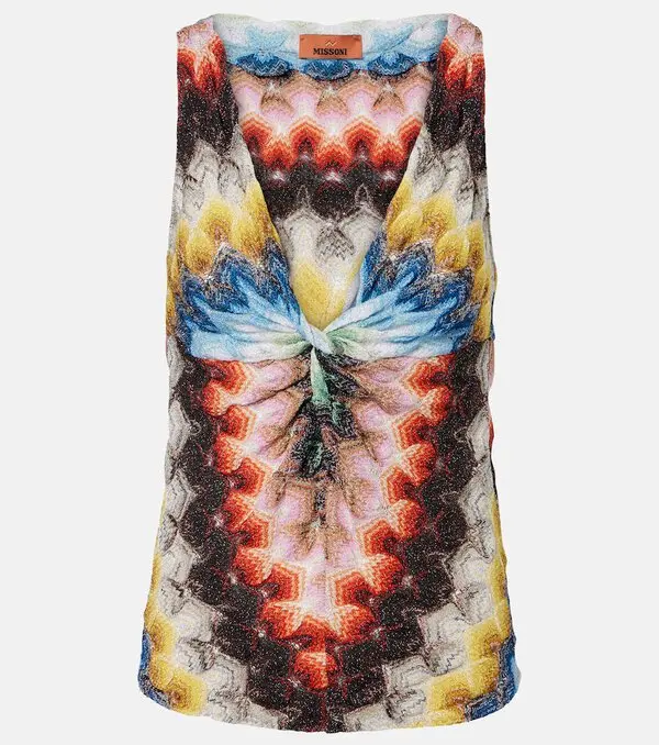 Missoni Gathered Lame Top