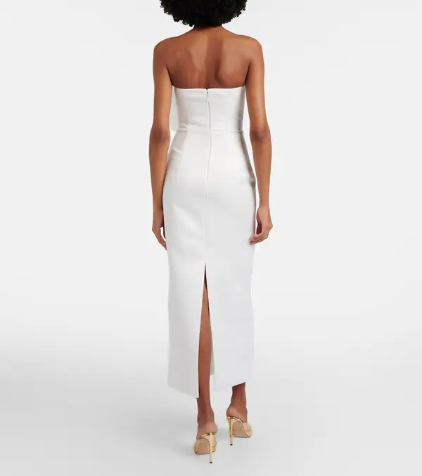 LEO LIN Floral Appliqué Maxi Dress