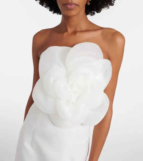 LEO LIN Floral Appliqué Maxi Dress