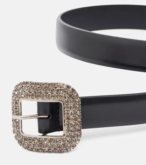 Saint Laurent Embellished Leather Belt