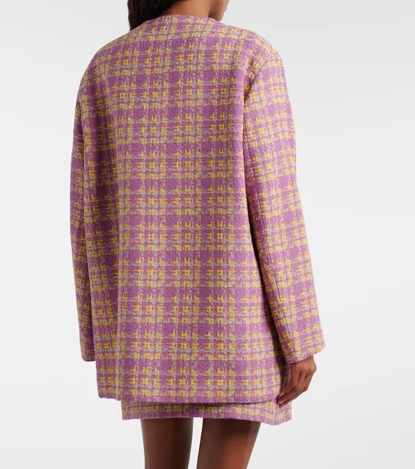 Gucci Checked Cotton-blend Tweed Jacket