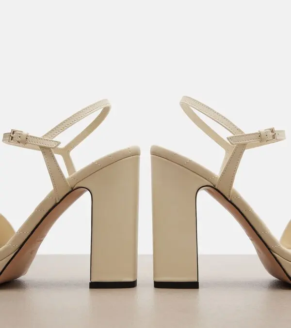Gucci New Marmont Gg Leather Sandals
