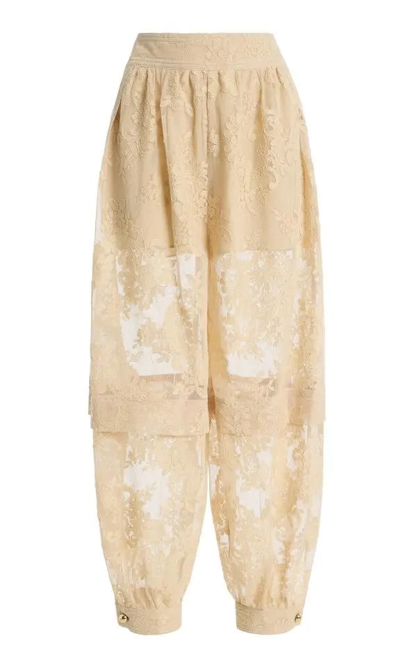 Zimmermann Luna Lace Harem Pants - Ivory