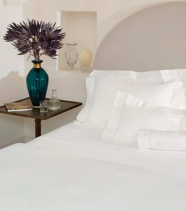 PRATESI Raso Rigato Super King Duvet Cover - White
