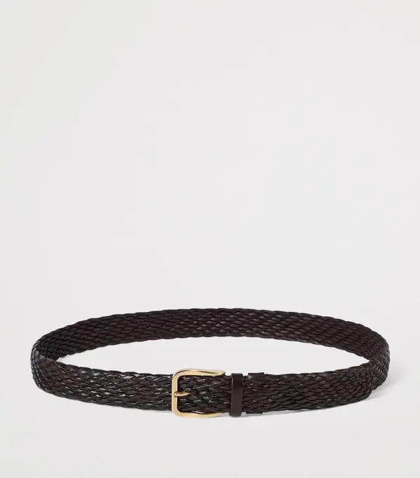Brunello Cucinelli Calfskin Woven Belt