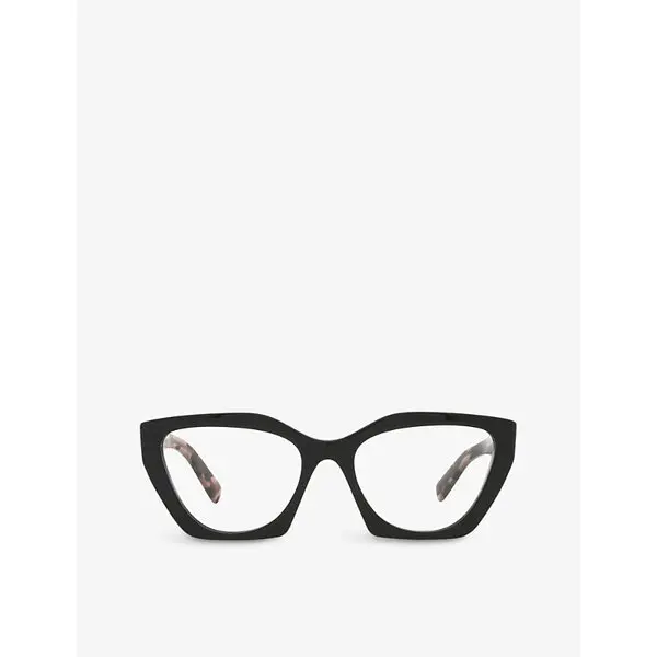 Prada Pr 09yv Acetate Cat-eye Glasses - Black