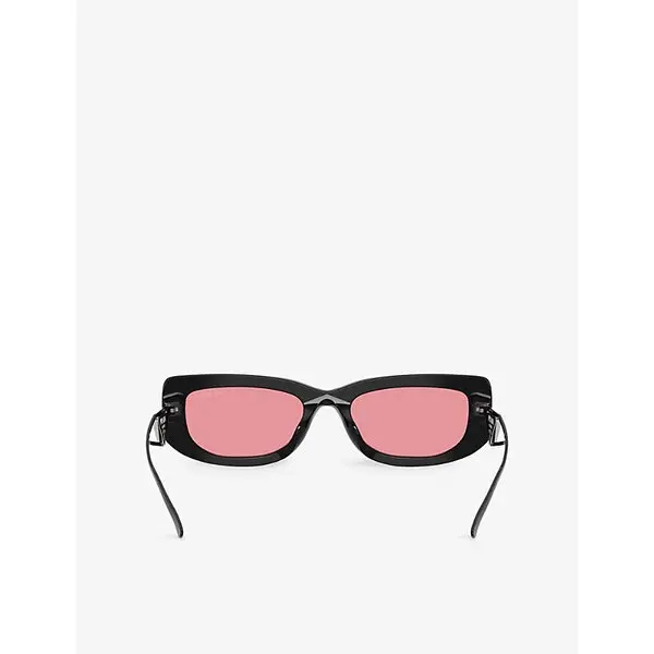 Prada Rectangle-frame Acetate Sunglasses - Black