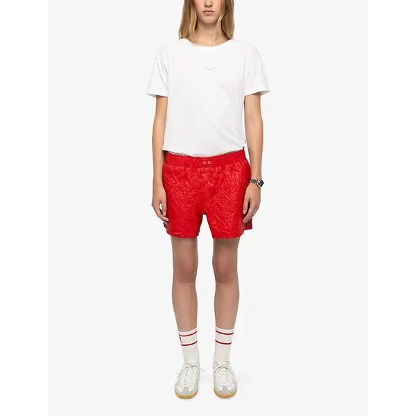 Zadig&Voltaire Crinkled Leather Shorts - Love