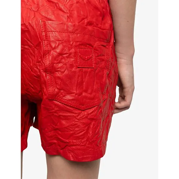 Zadig&Voltaire Crinkled Leather Shorts - Love