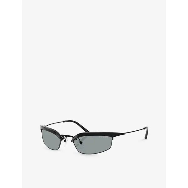 Prada Pr B50s Rectangle-frame Metal Sunglasses