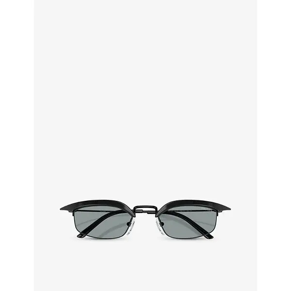 Prada Pr B50s Rectangle-frame Metal Sunglasses