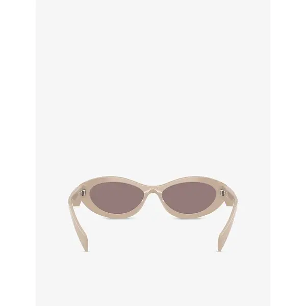 Prada Irregular Frame Acetate Sunglasses - Pink