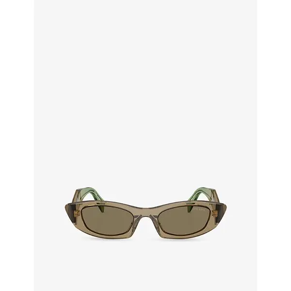 Prada Cat Eye Acetate Sunglasses - Brown