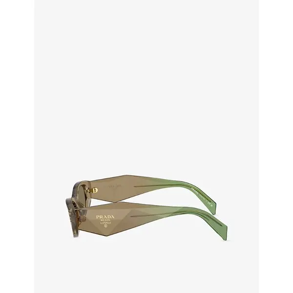 Prada Cat Eye Acetate Sunglasses - Brown
